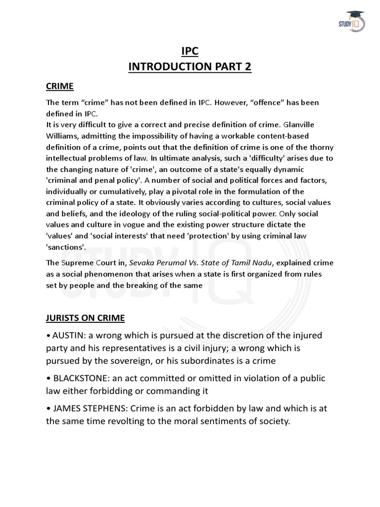 IPC Introduction 2 C 6 7 - 1688637184 | PDF | Crimes | Crime & Violence