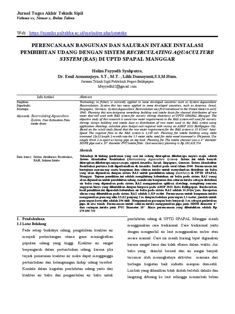 Jurnal Halim | PDF | Fishing Industry | Food Industry