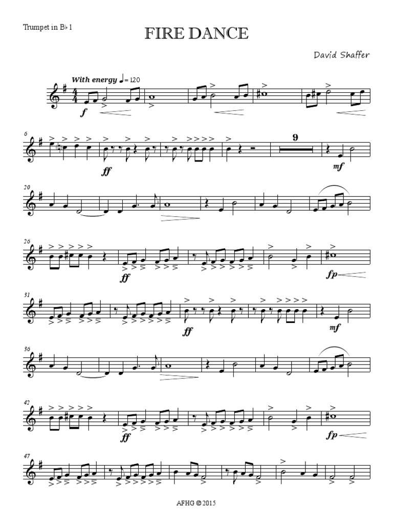 Fire Dance - Trumpet in BB 1 | PDF