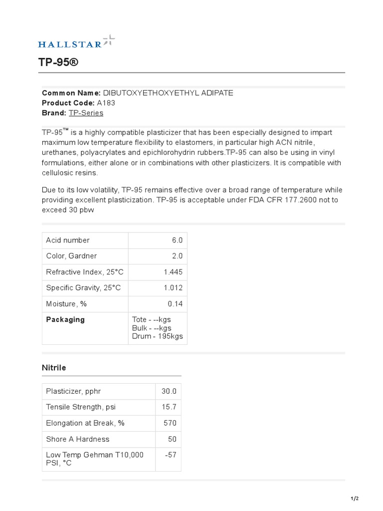 TP 95 | PDF | Polyvinyl Chloride | Organic Compounds
