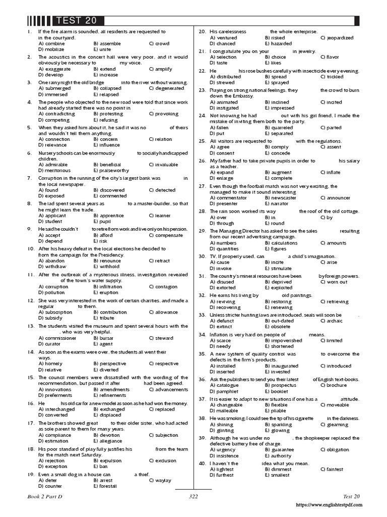 Upper Level Vocabulary 20 | PDF | Art