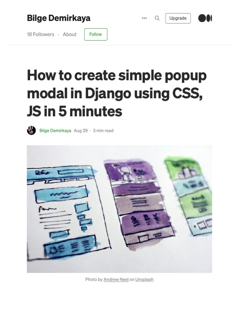How To Create Simple Popup Modal In Django Using Css Js In 5 Minutes By Bilge Demirkaya