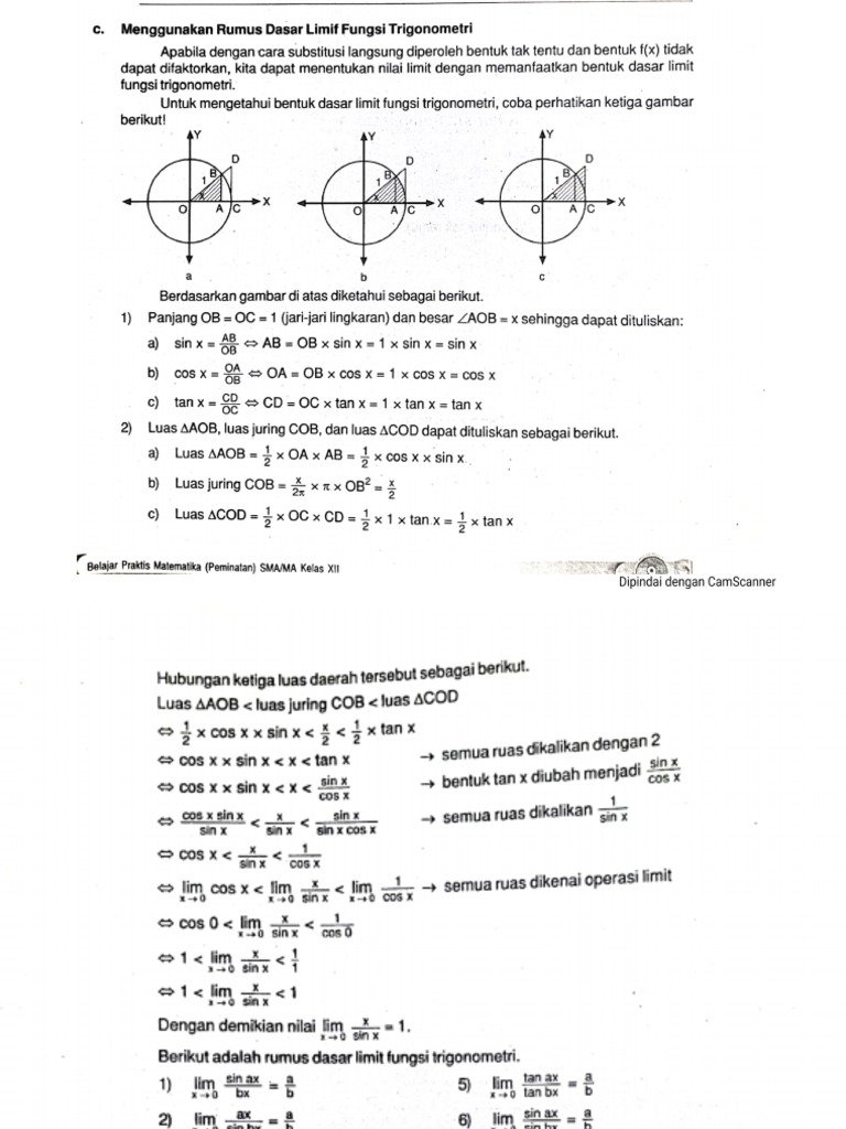 Rumus Dasar Lim Trigonometri | PDF
