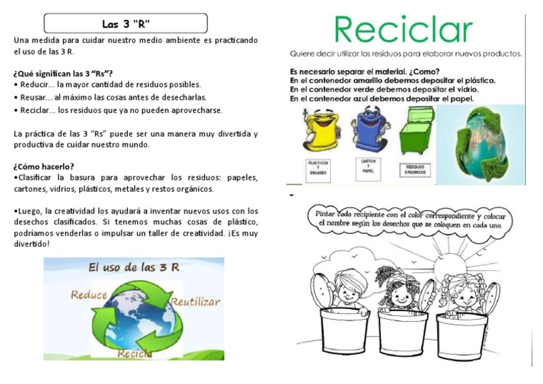 FICHA Las 3 R | PDF | Hogar, jardinería y bricolaje