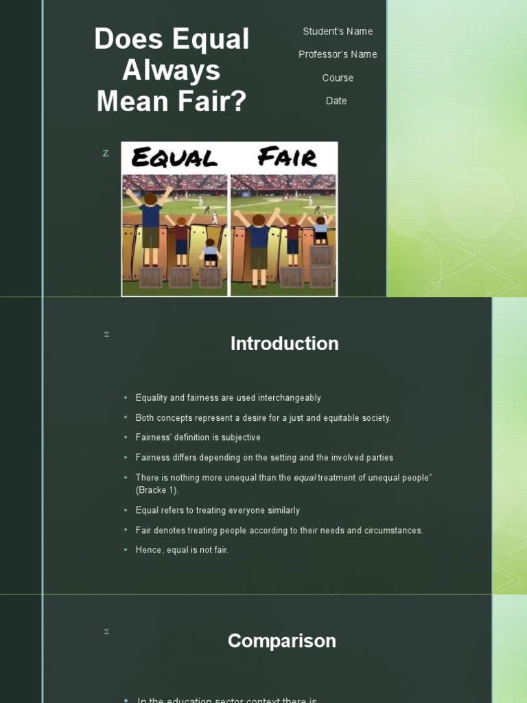 Does Equal Always Mean Fair | PDF | Standardized Tests | Health Equity