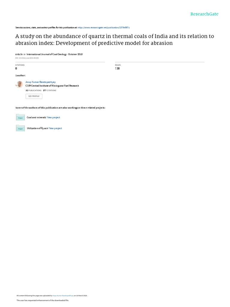 Abundance Quartz Abrasion Predicion | PDF | Regression Analysis | Coefficient Of Determination