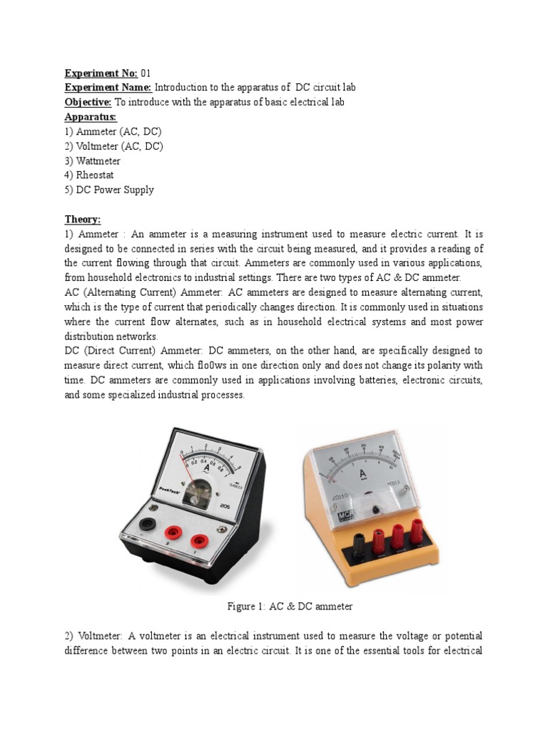 EEE Lab Report | PDF | Direct Current | Electric Power