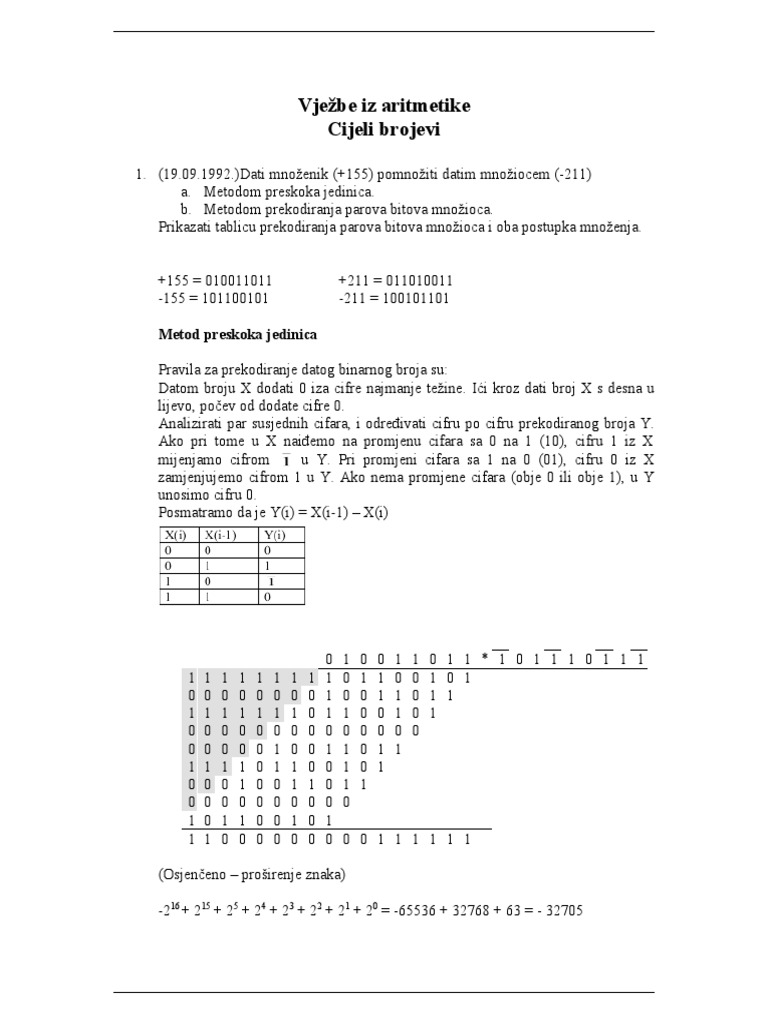 Vježbe Iz Aritmetike AOR | PDF
