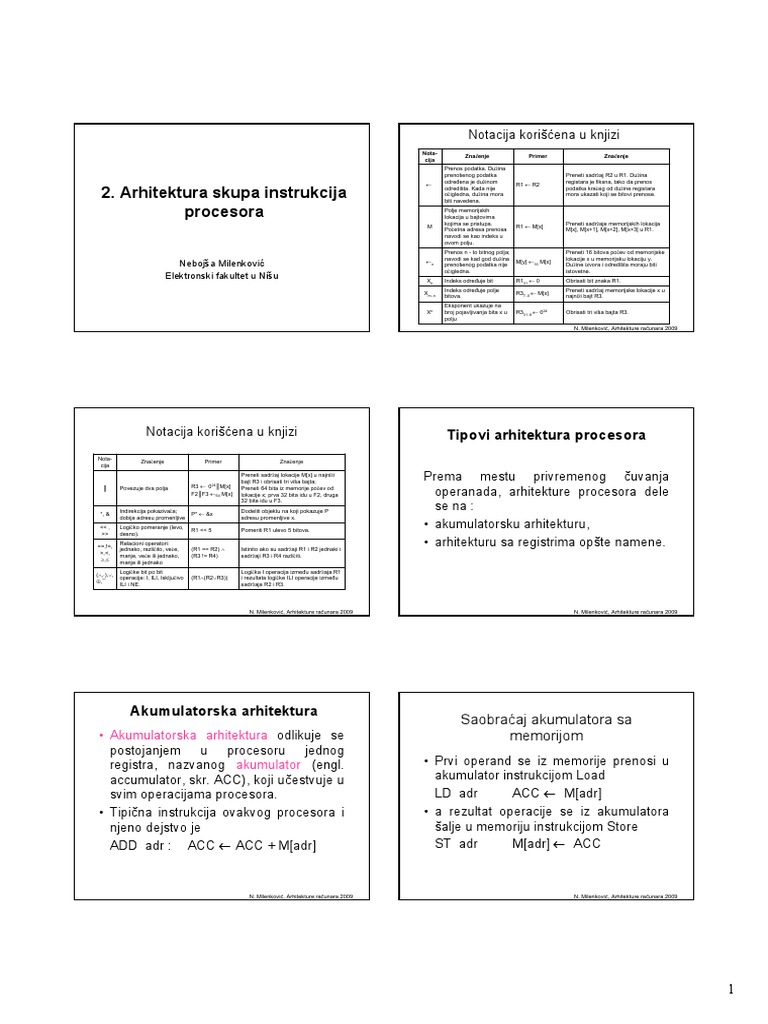 G2n3 - Arhitektura Skupa Instrukcija | PDF