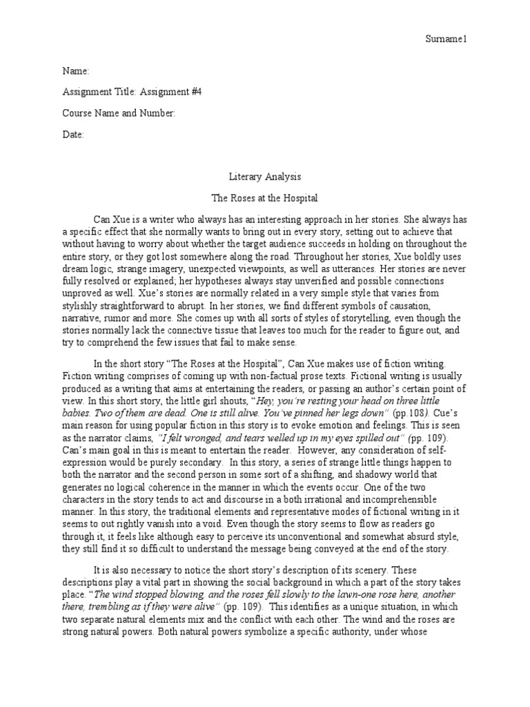 Literary Analysis Pdf Narration