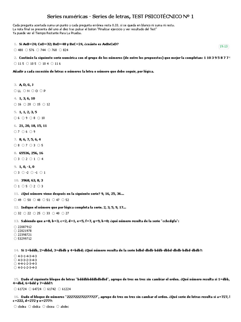 Psicotécnico 1 | PDF