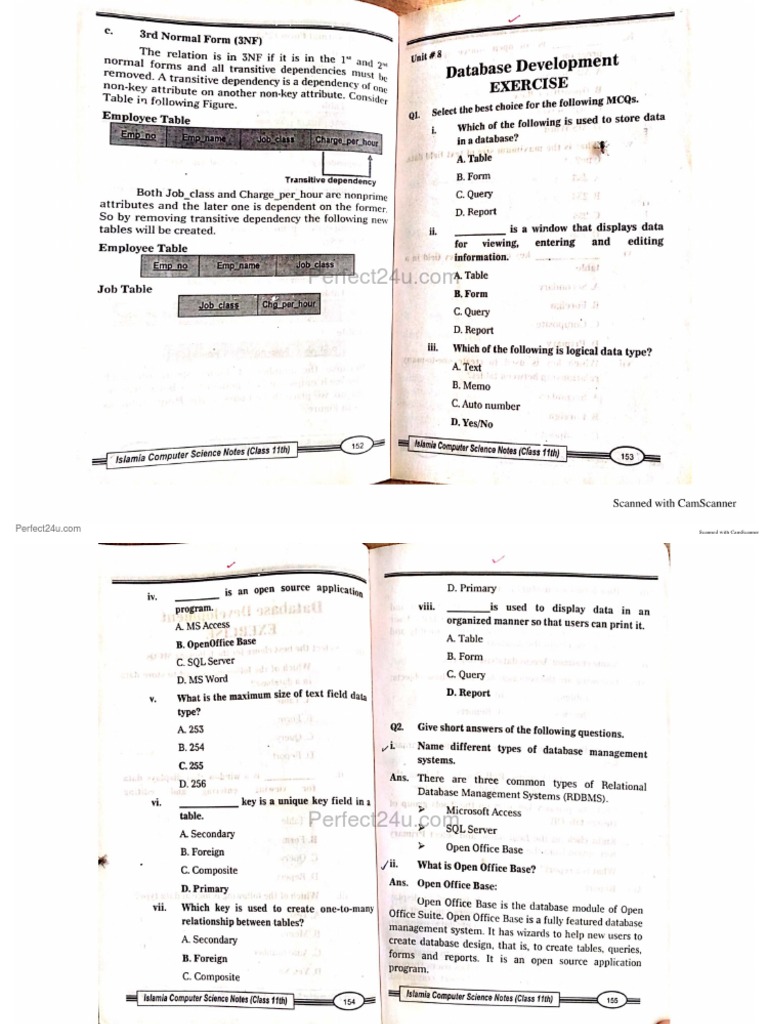 Database Development Cha 8 1st Year Computer Science Notes | PDF