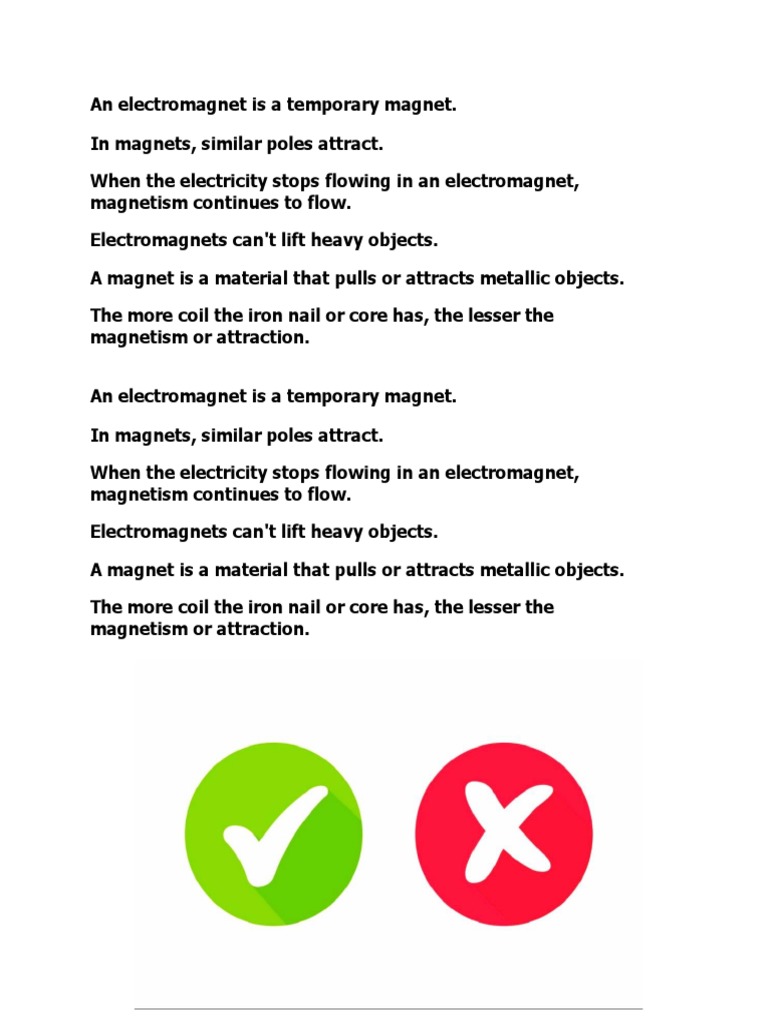 Understanding Electromagnets for Grade 7 | PDF