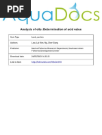 Determination of Acid Number and Free Fatty Acids (FFA) in Fats and ...