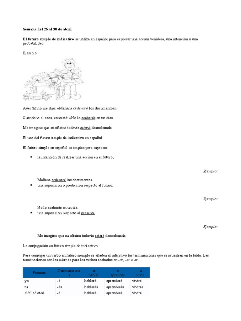 Futuro y Condicional | PDF | Verbo | Lengua española