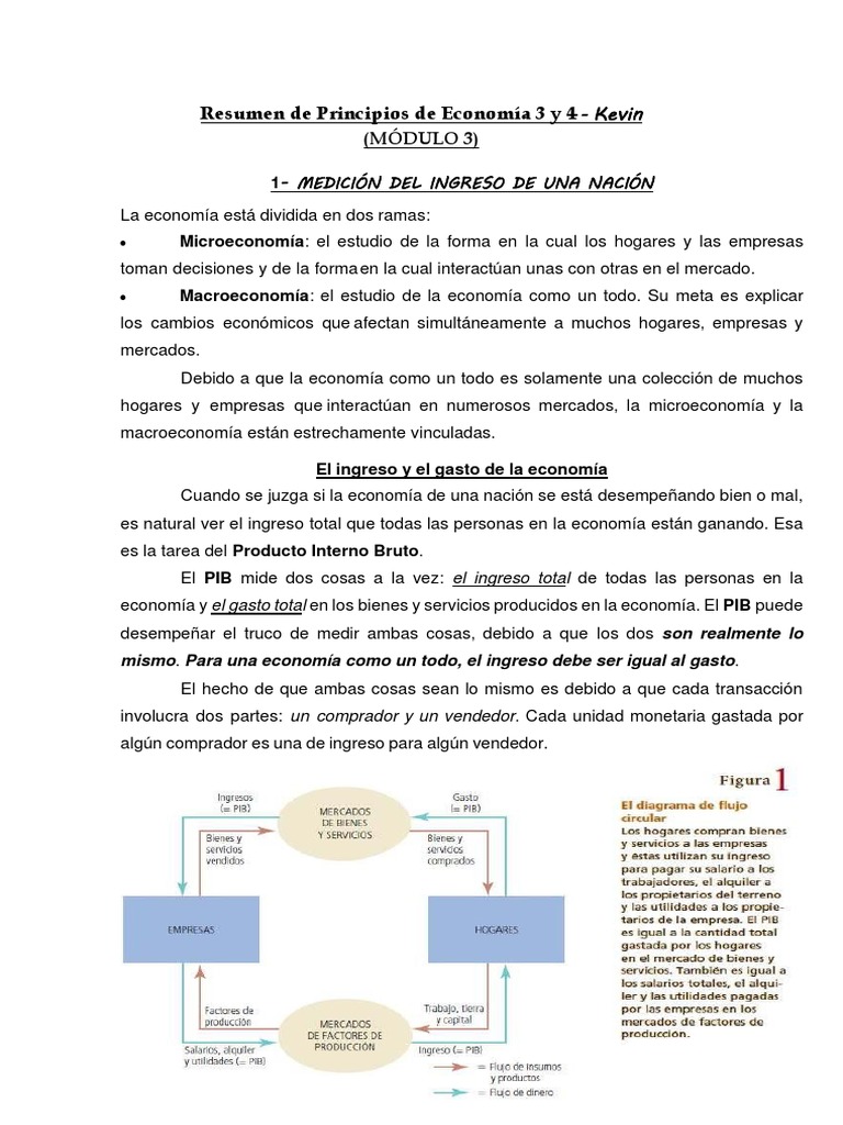 Resumen Principios de Economía - M3 y M4 | PDF | Inflación | Producto ...