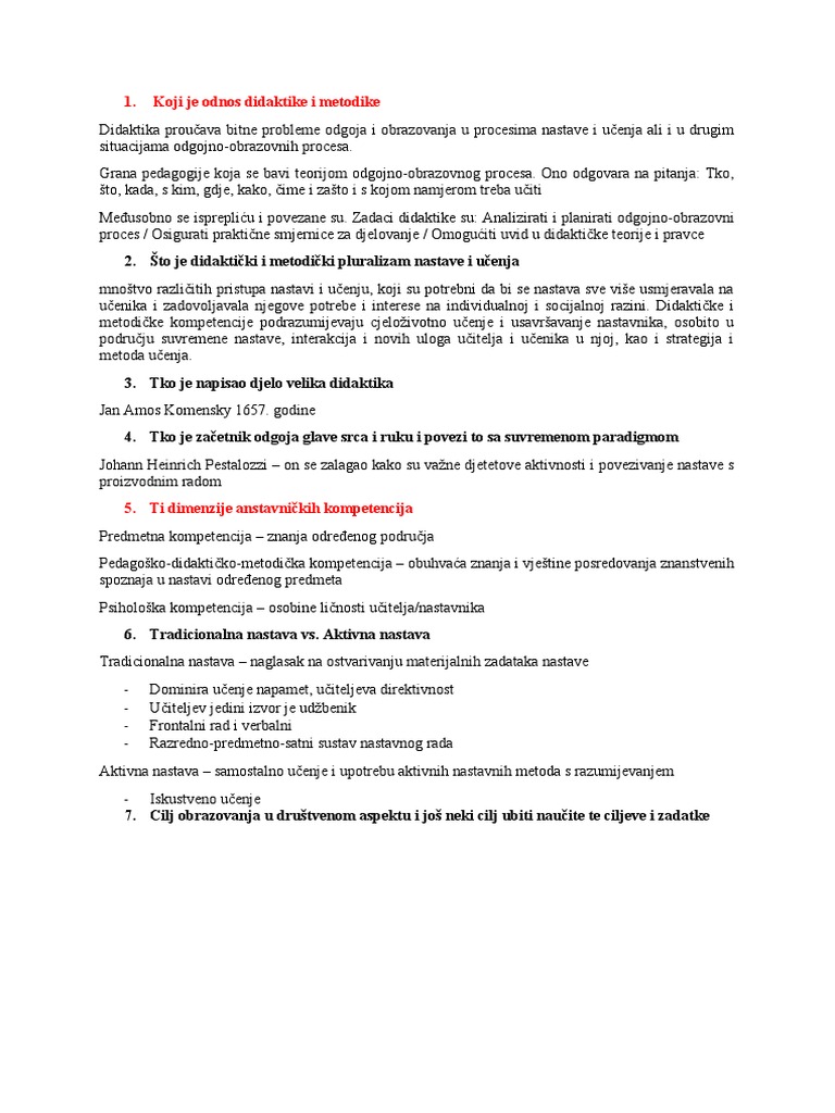 Pitanja I Skripta | PDF