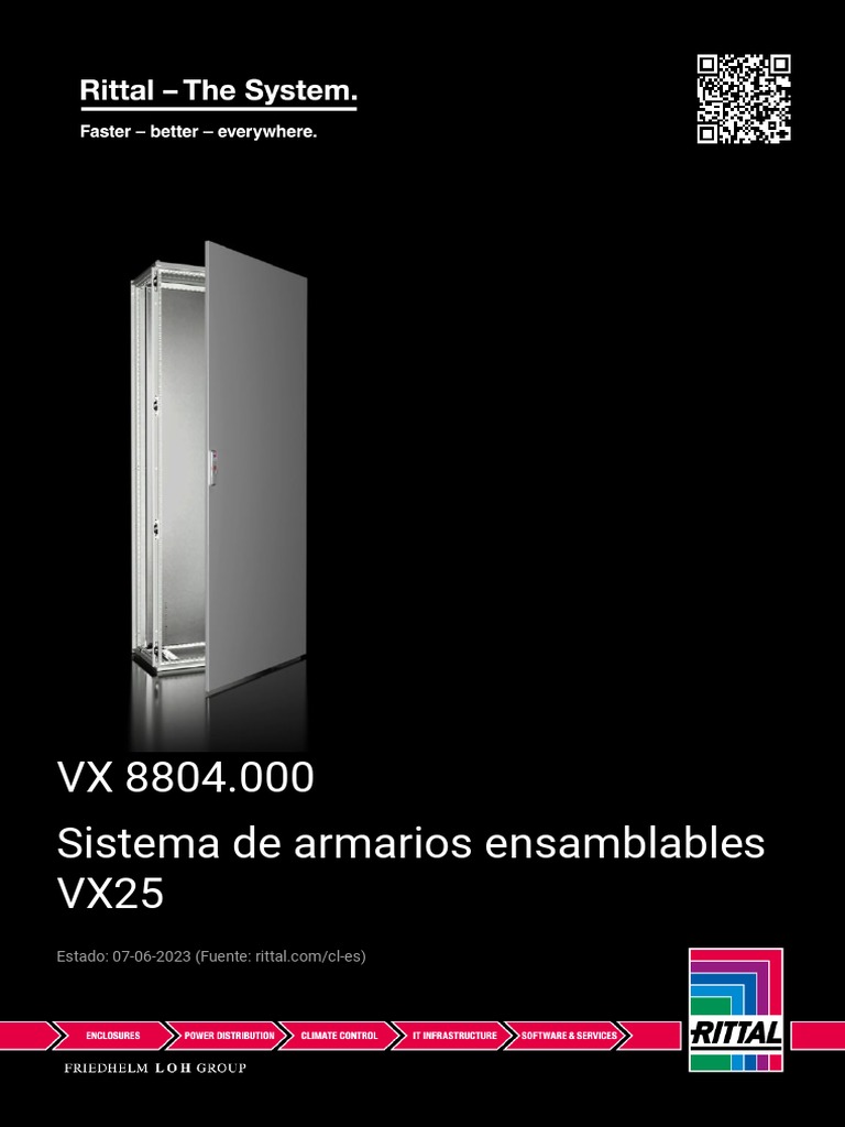Armarios Rittal VX 8804.000 | PDF | Materiales de construcción | Rieles