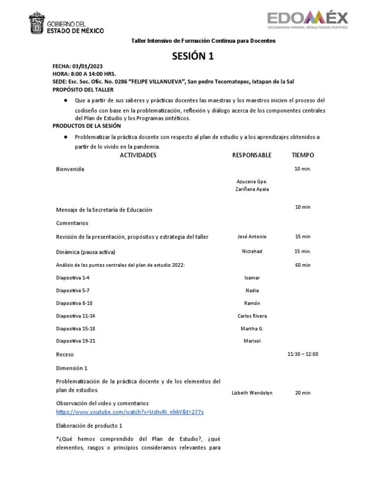 AGENDA | PDF | Plan de estudios | Aprendizaje