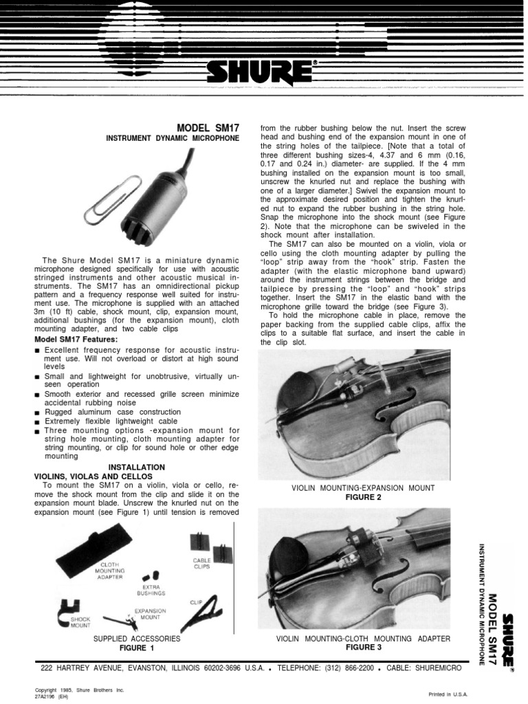 SM17 Guide en-US | PDF | Microphone | Components