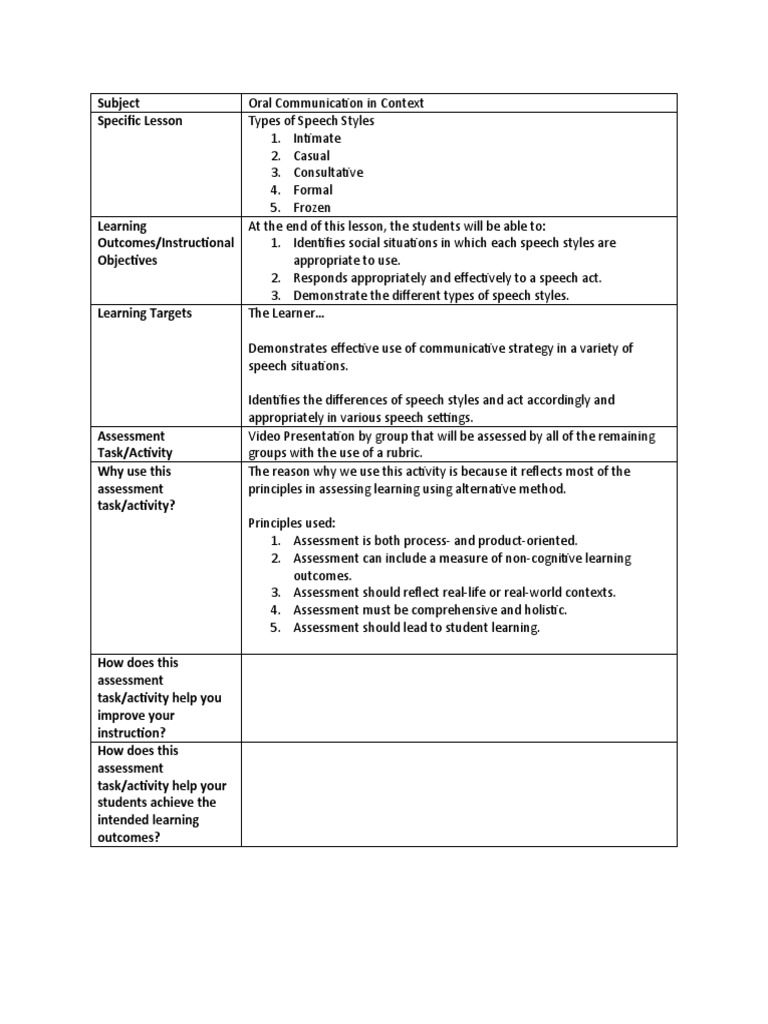 Assessment Of Leaning 2 Pdf