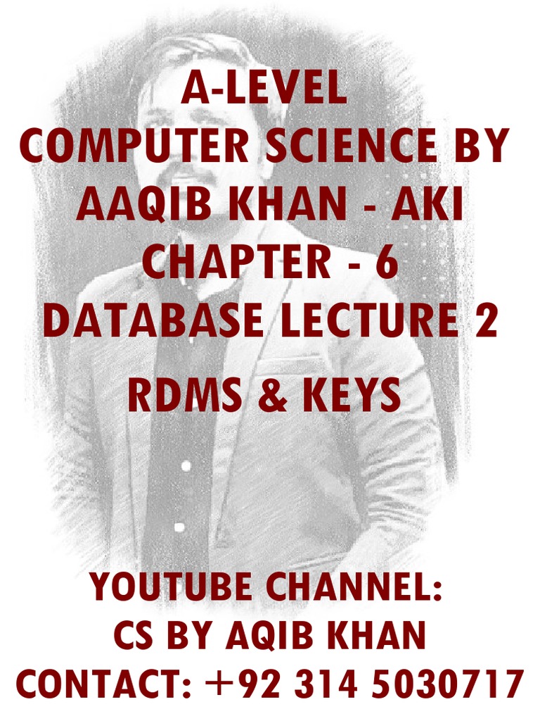 A-Level RDMS & Keys | PDF | Relational Database | Data Model