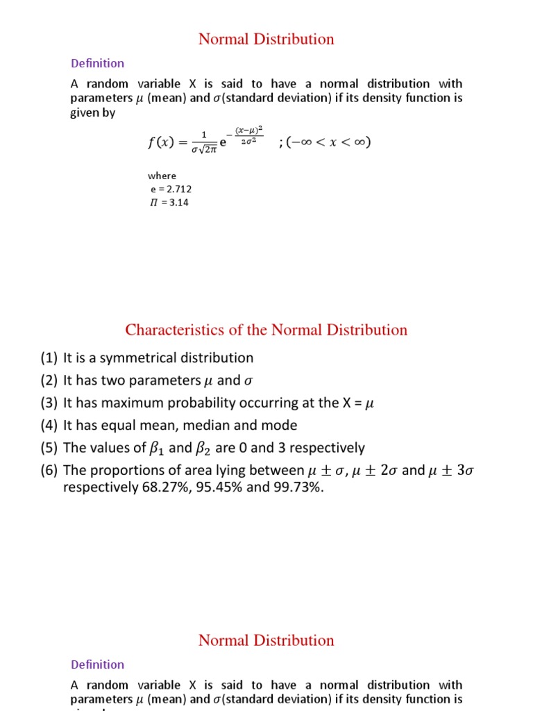 5 Normal Distribution | PDF | Normal Distribution | Probability Density ...