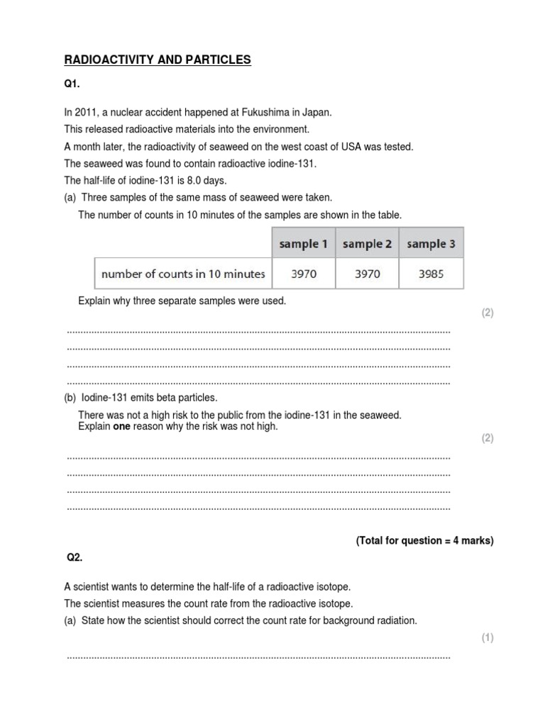 Radioactivity and Particles | PDF | Radioactive Decay | Nuclear Fission