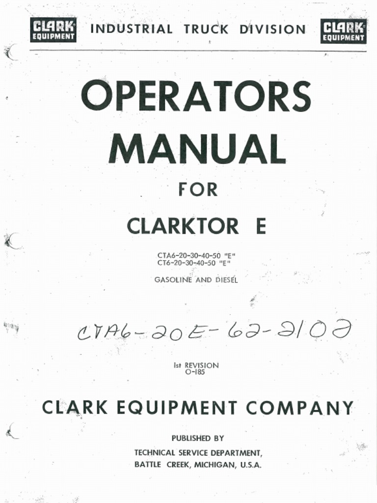 Clark Ct Manuals | PDF