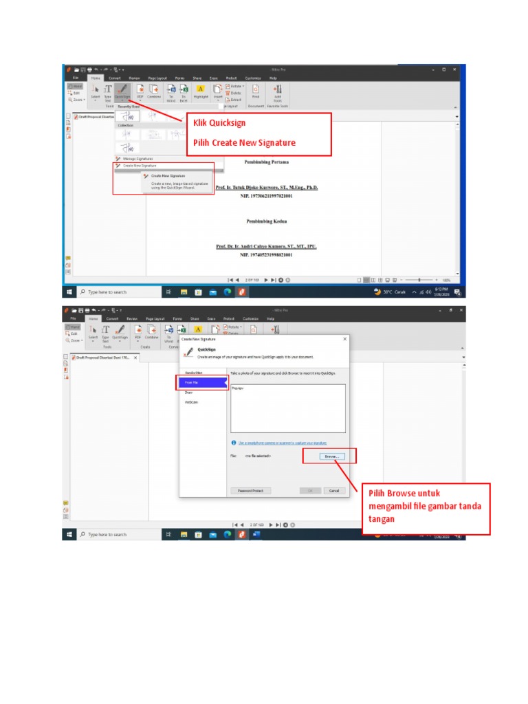 Cara Buat TTD Di Nitro Pro | PDF