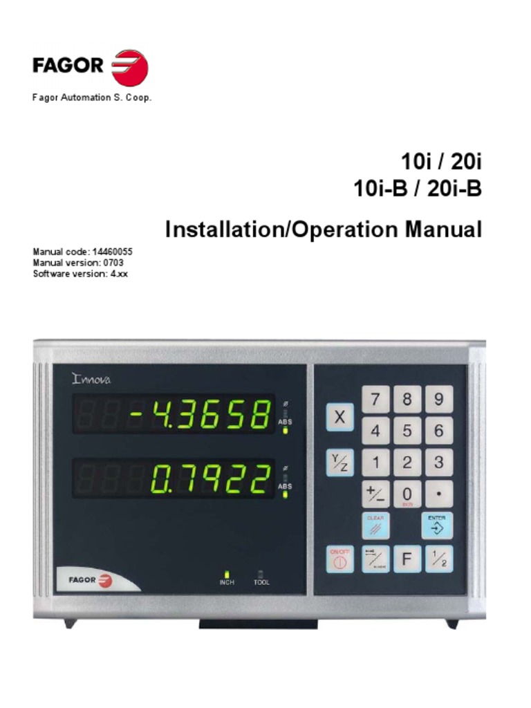 Fagor Innova Manual | PDF | Electrical Connector | Cartesian Coordinate ...