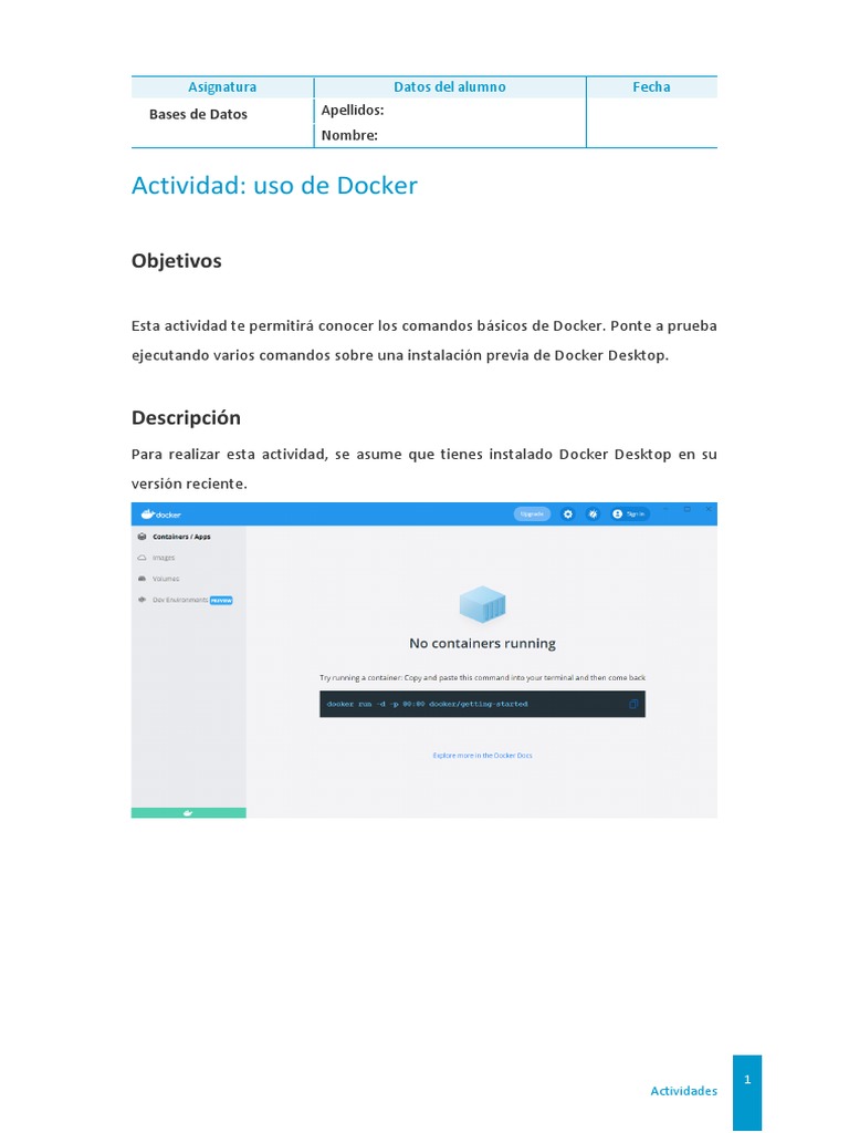 Comandos Básicos de Docker para Principiantes | PDF | Informática ...