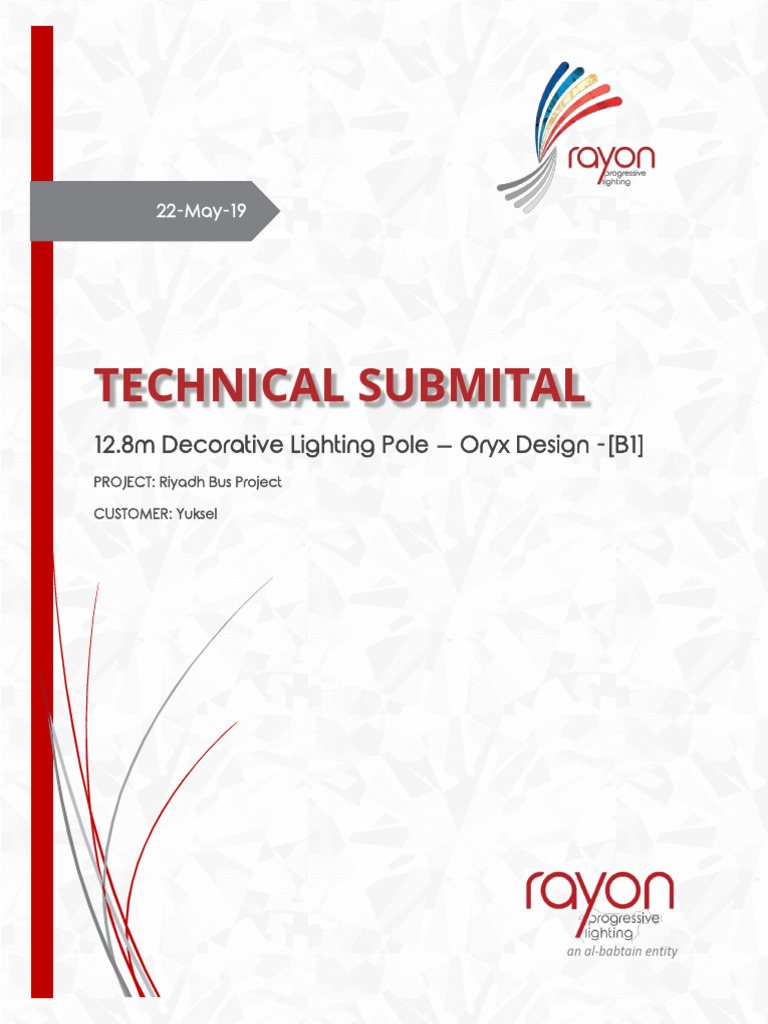 RAYON Submittal - 12.8m - B1 | PDF | Applied And Interdisciplinary Physics | Mechanical Engineering