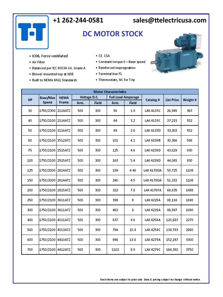 DC Motor Stock | PDF