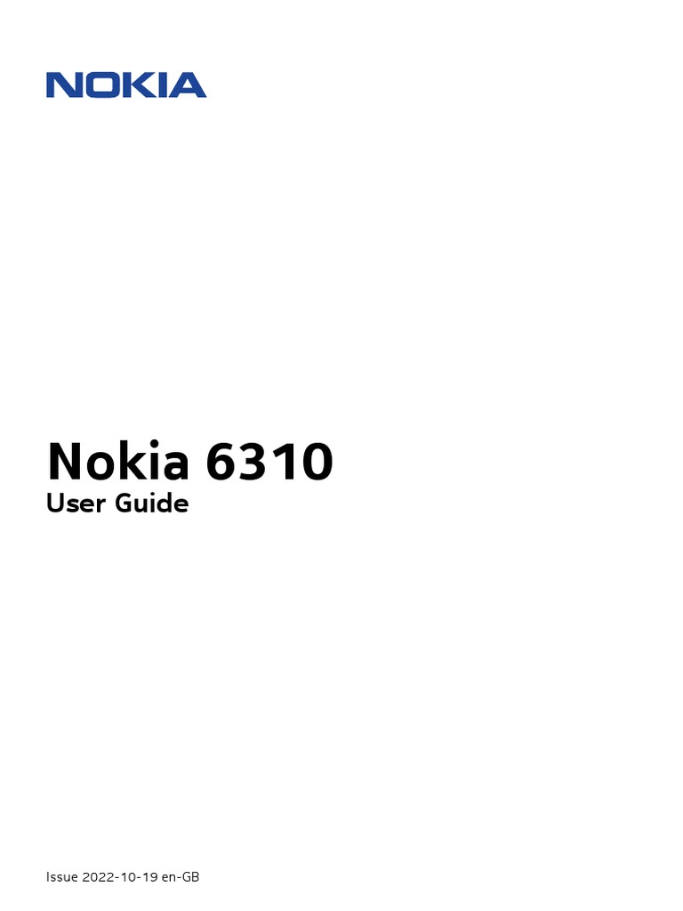 User Guide Nokia 6310 User Guide | PDF | Business | Computers