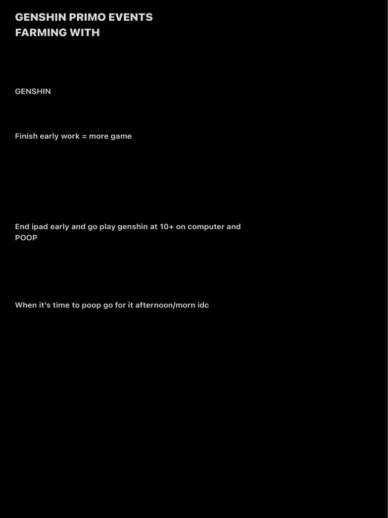 Genshin Primo Events | PDF