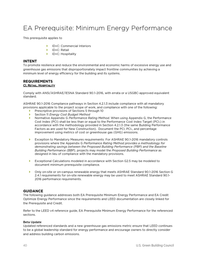 LEED v4.1 Energy Performance Guide | PDF | Emission Intensity ...