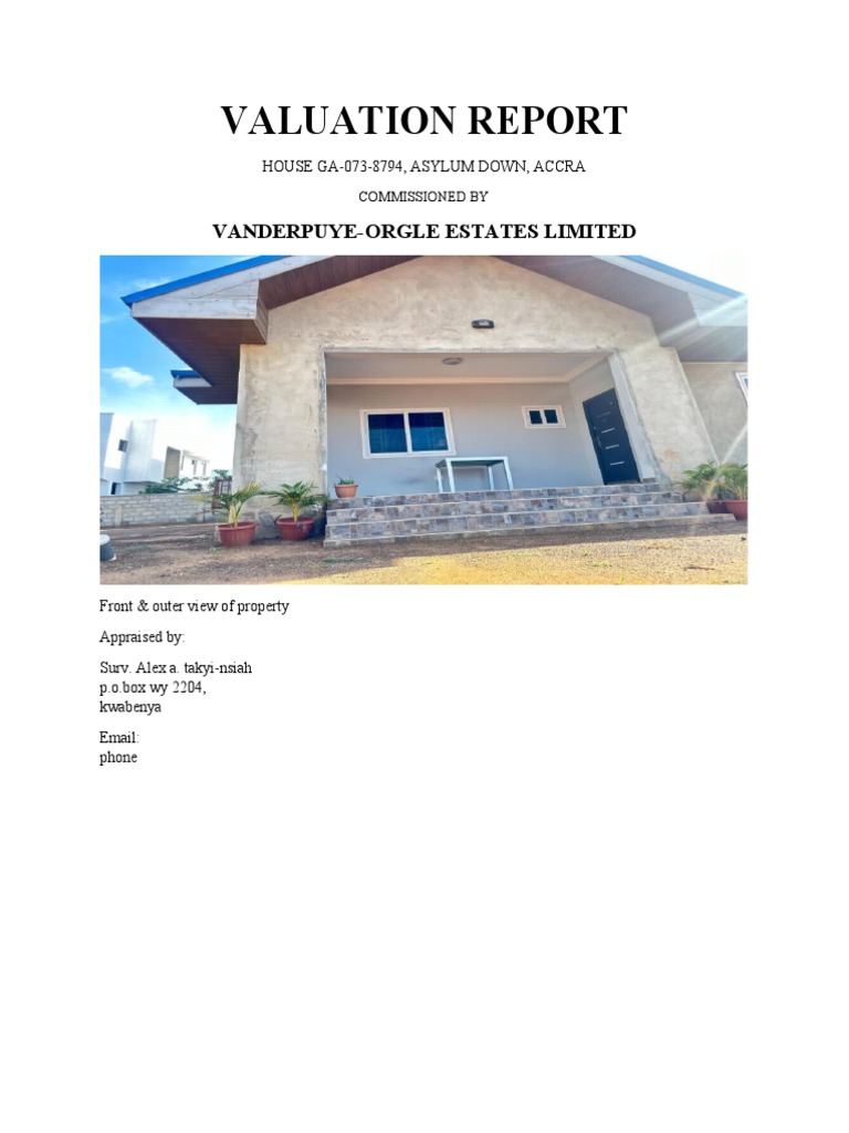 House Valuation Report for GA-073-8794 | PDF | Real Estate Appraisal ...