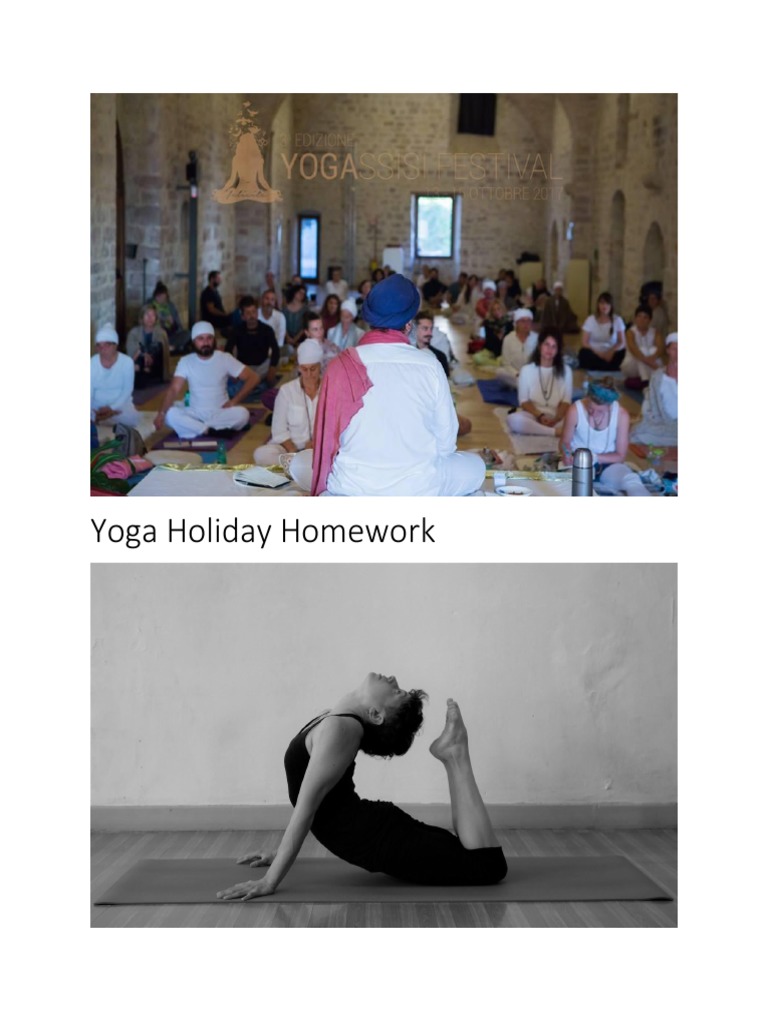 Yoga Holiday Homework | PDF | Asana | Abdomen