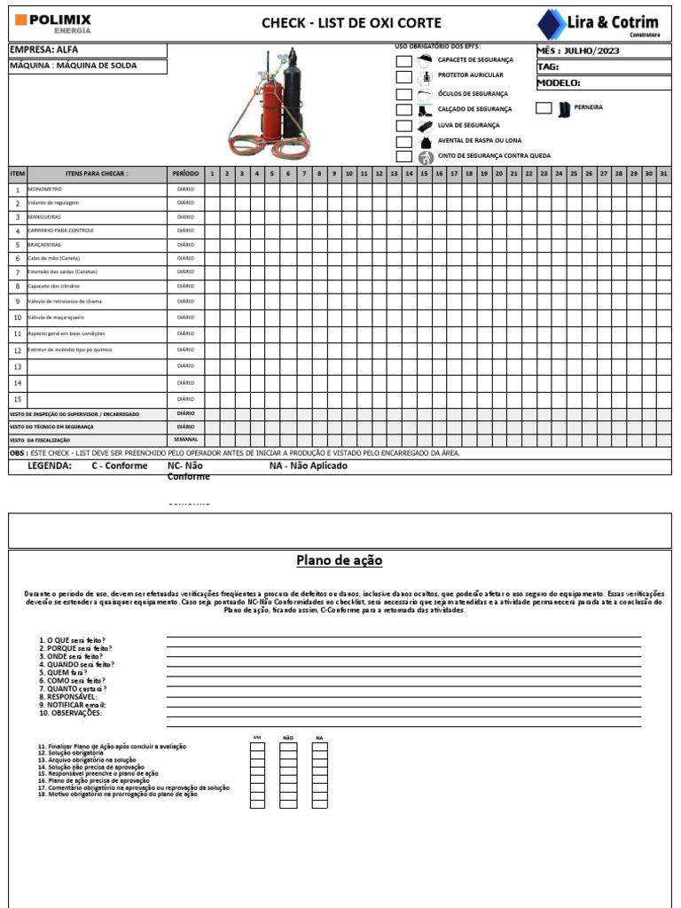Check-list de Segurança para Máquinas | PDF