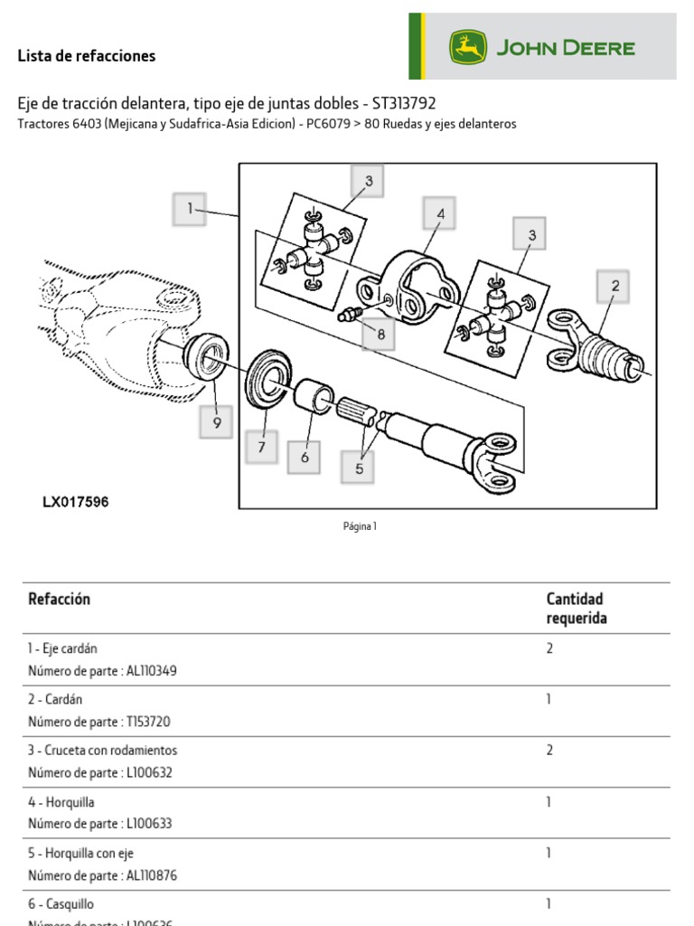 Crucetas, Estoperas y Puntas de Eje 6403!!! | PDF | Tecnología