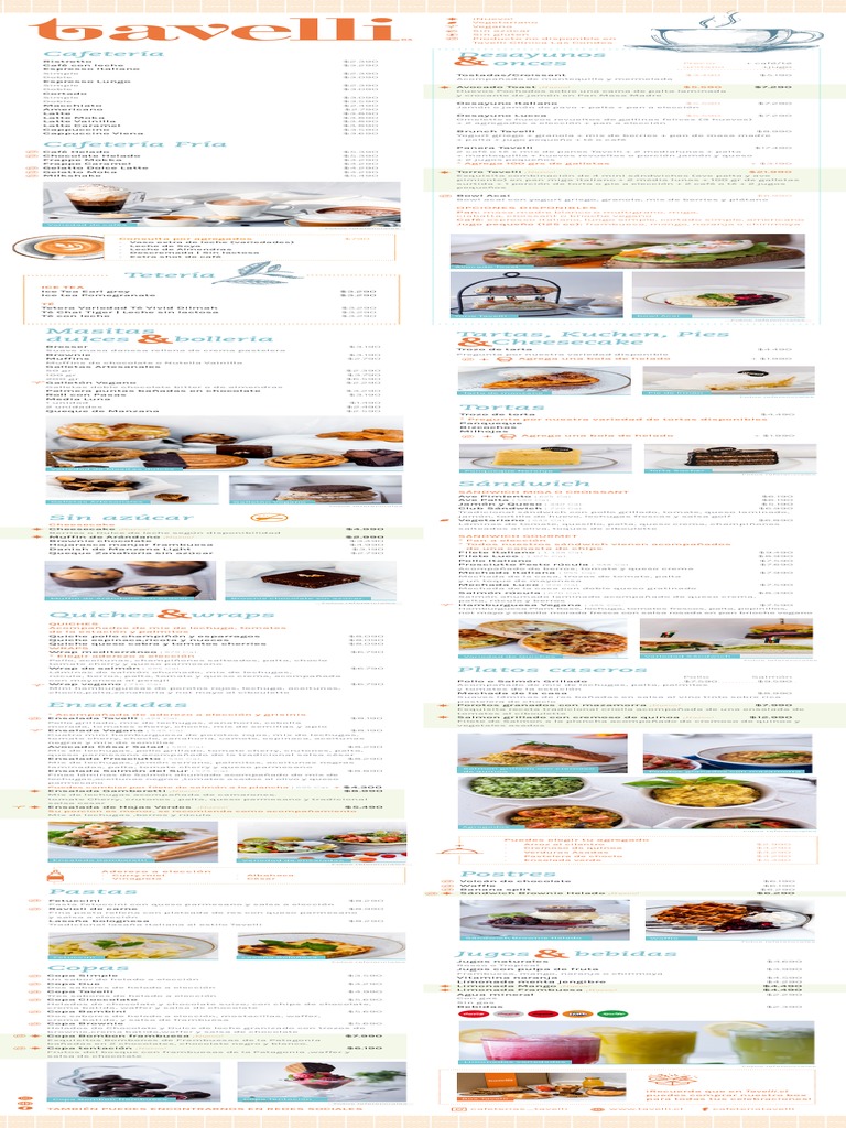 Carta Tavelli 2023 | PDF | ensalada | Cocinando
