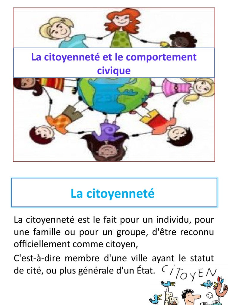 Citoyennete Et Civisme Presente Par Jadoo | PDF