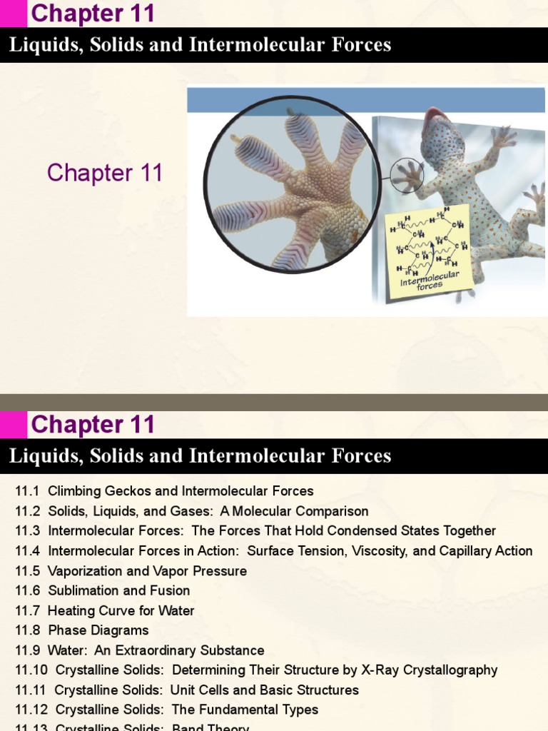 Liquids, Solids & Intermolecular Forces | PDF | Intermolecular Force ...