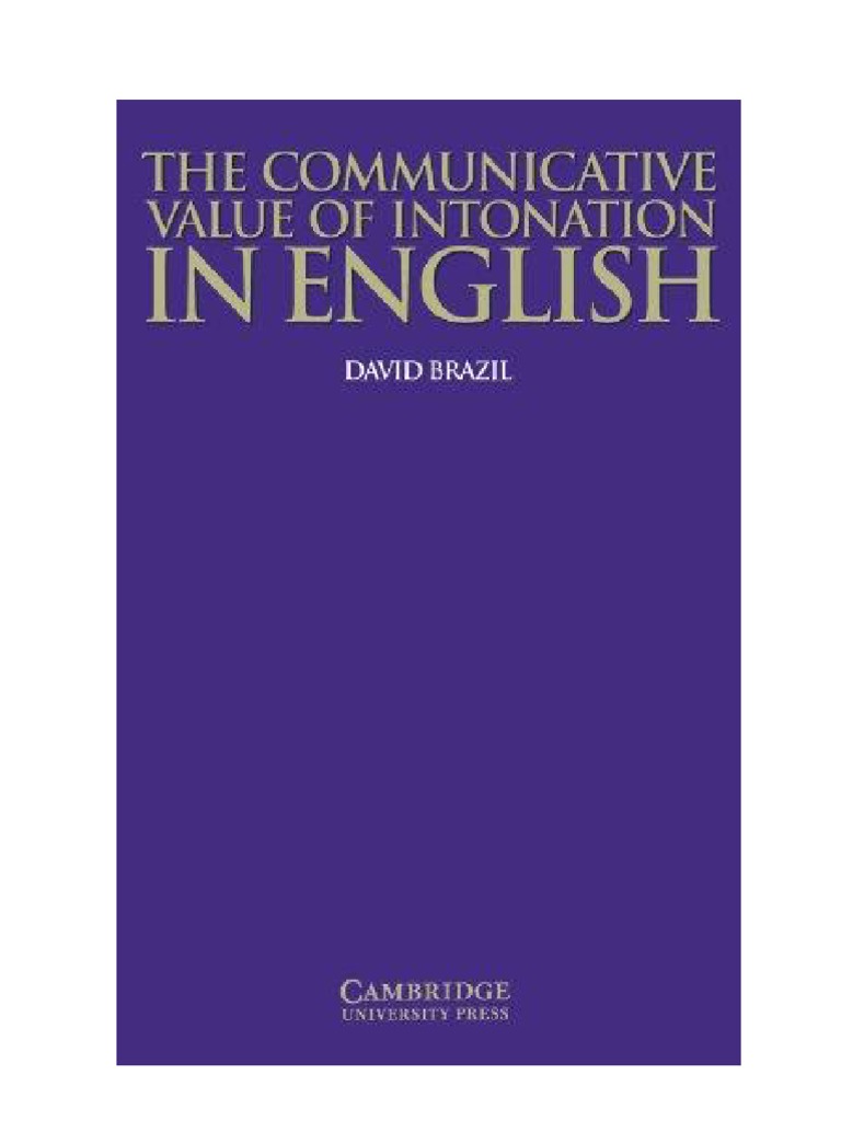 Brazil 1997-CVIE-The Communicative Value of Intonation in English | PDF