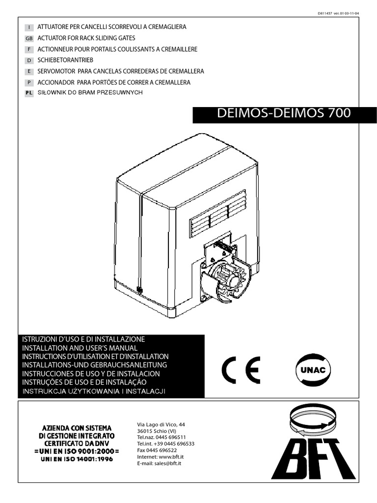 Deimos - 500 700 800F | PDF