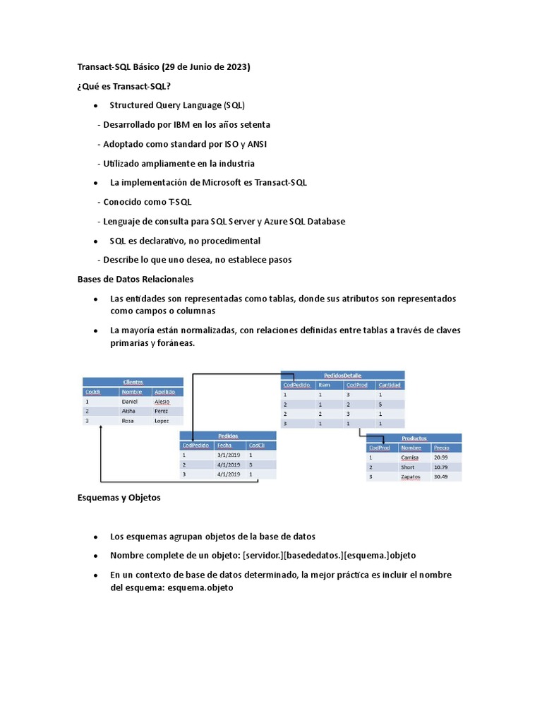 Modulo1 Modulo2 | PDF | SQL | Servidor SQL de Microsoft