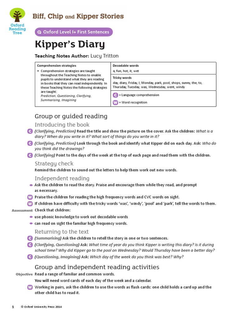 ORT Teacher Note | PDF | Reading Comprehension | Writing