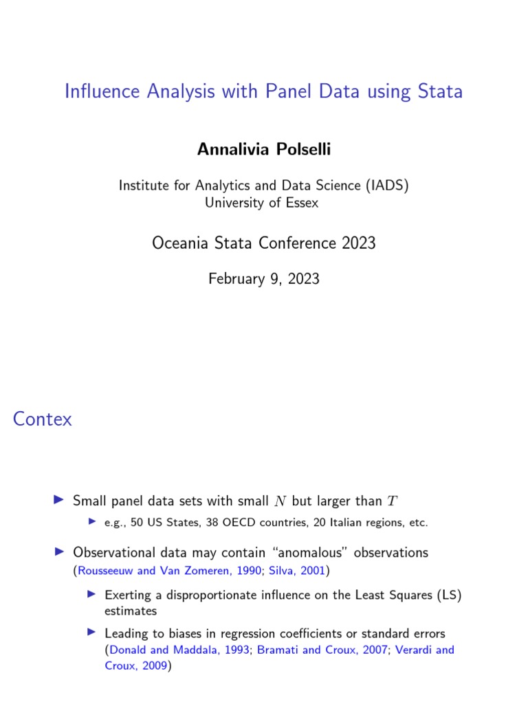 Influence and Outliers | PDF | Errors And Residuals | Regression Analysis