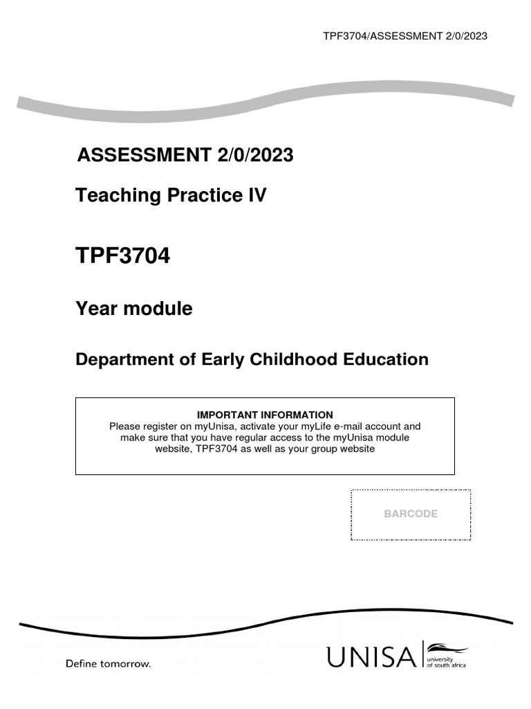 Tpf3704 2023 Assessment 2 0 B Final | PDF | Teachers